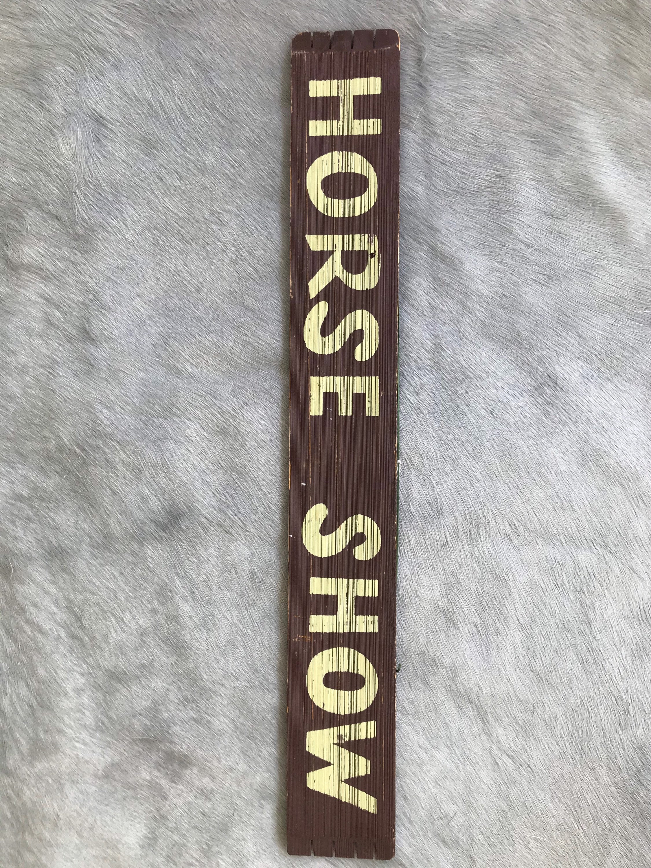 Antique Horse Show Sign Equestrian Carved Wood Sign - Etsy