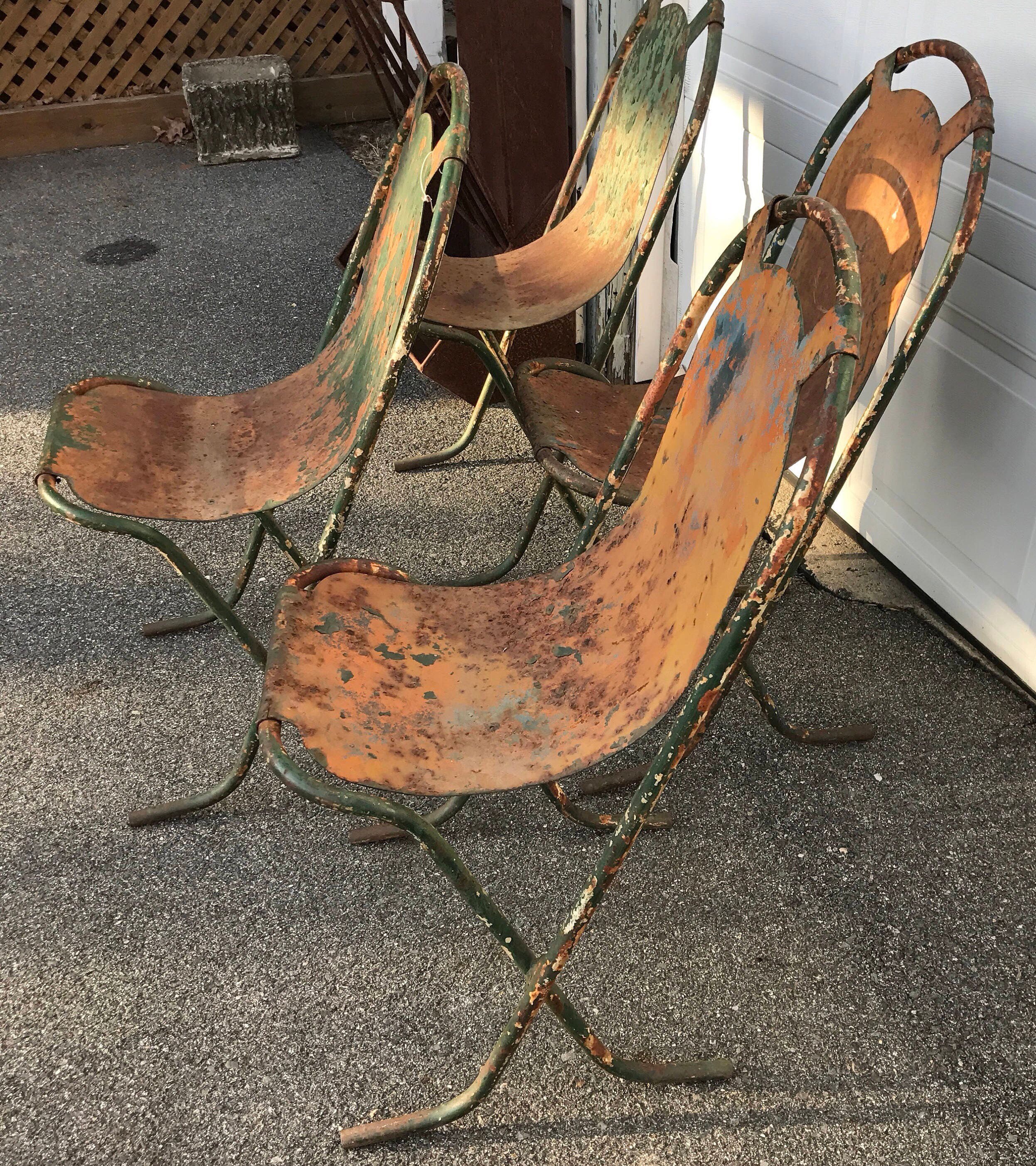 Antique French Metal Chairs