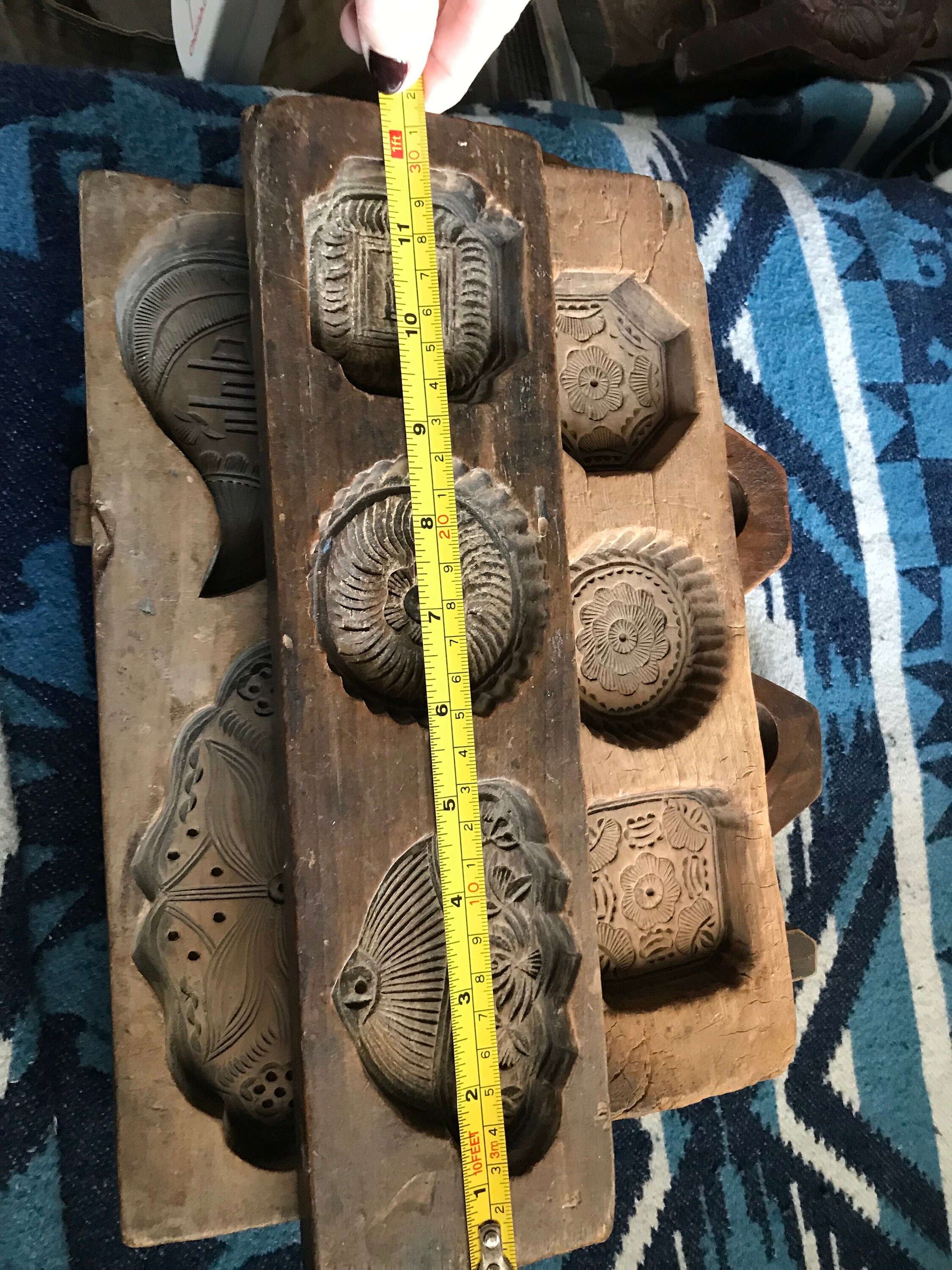 Antique Japanese Wooden Molds Japanese Rice Wood Molds Architectural ...