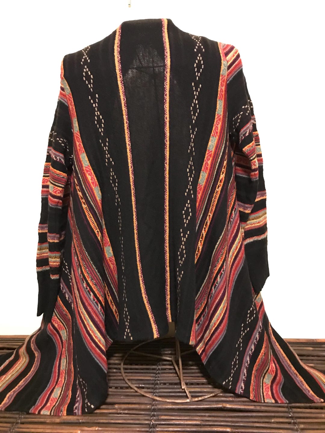 Ralph Lauren Serape Sweater Knit Shawl Open Wrap Wrap Poncho Vintage ...