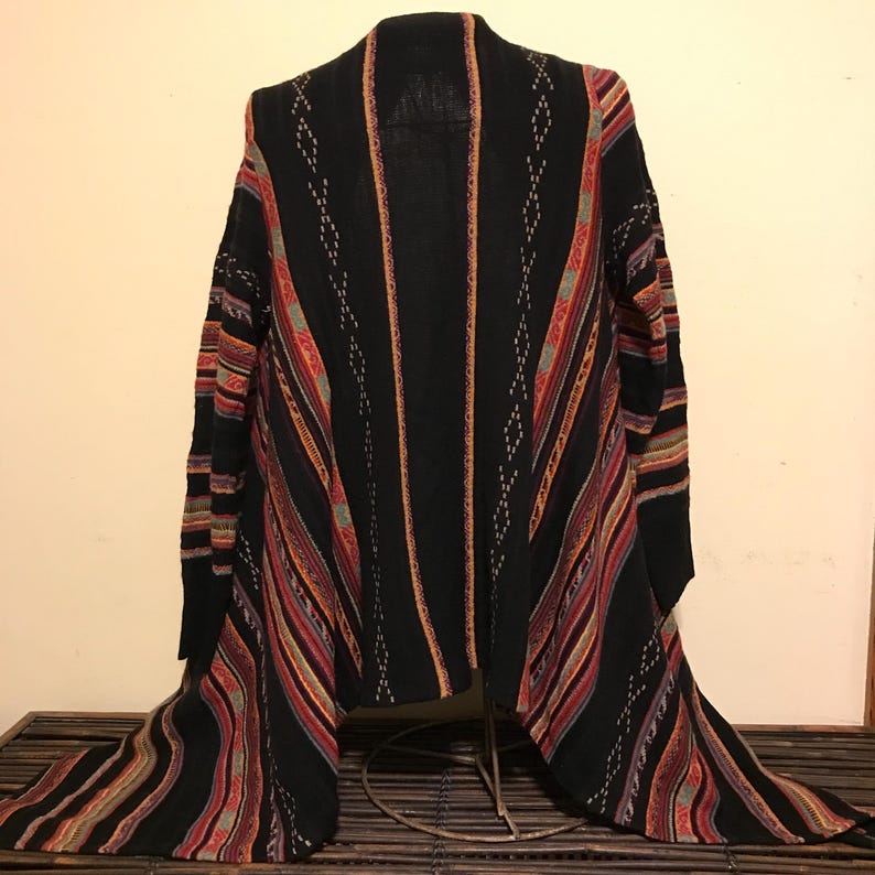 Ralph Lauren Serape Sweater Knit Shawl Open Wrap Wrap Poncho Vintage ...