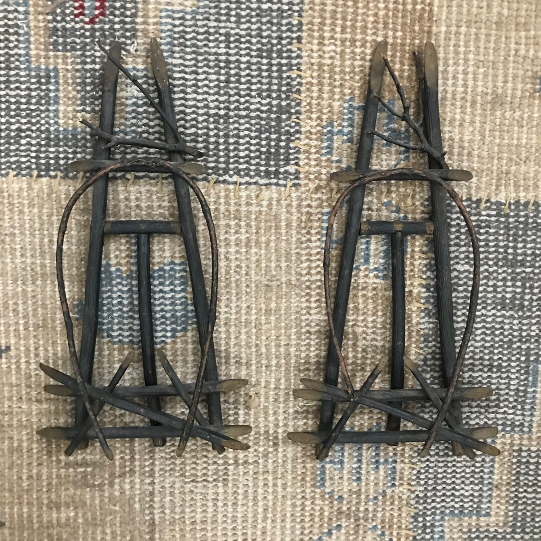 Antique Twig Frames Adirondack Frames Wood Frame Canoe Ski Folky Frame ...