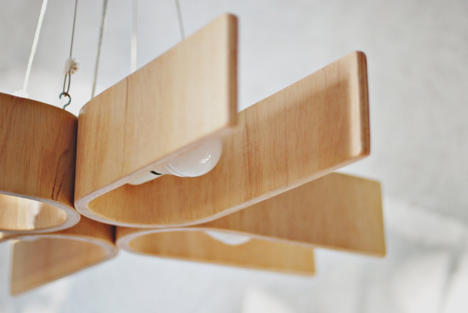 Hanging Lamp With Natural Wood Texture 28x28 Inches Plywood - Etsy