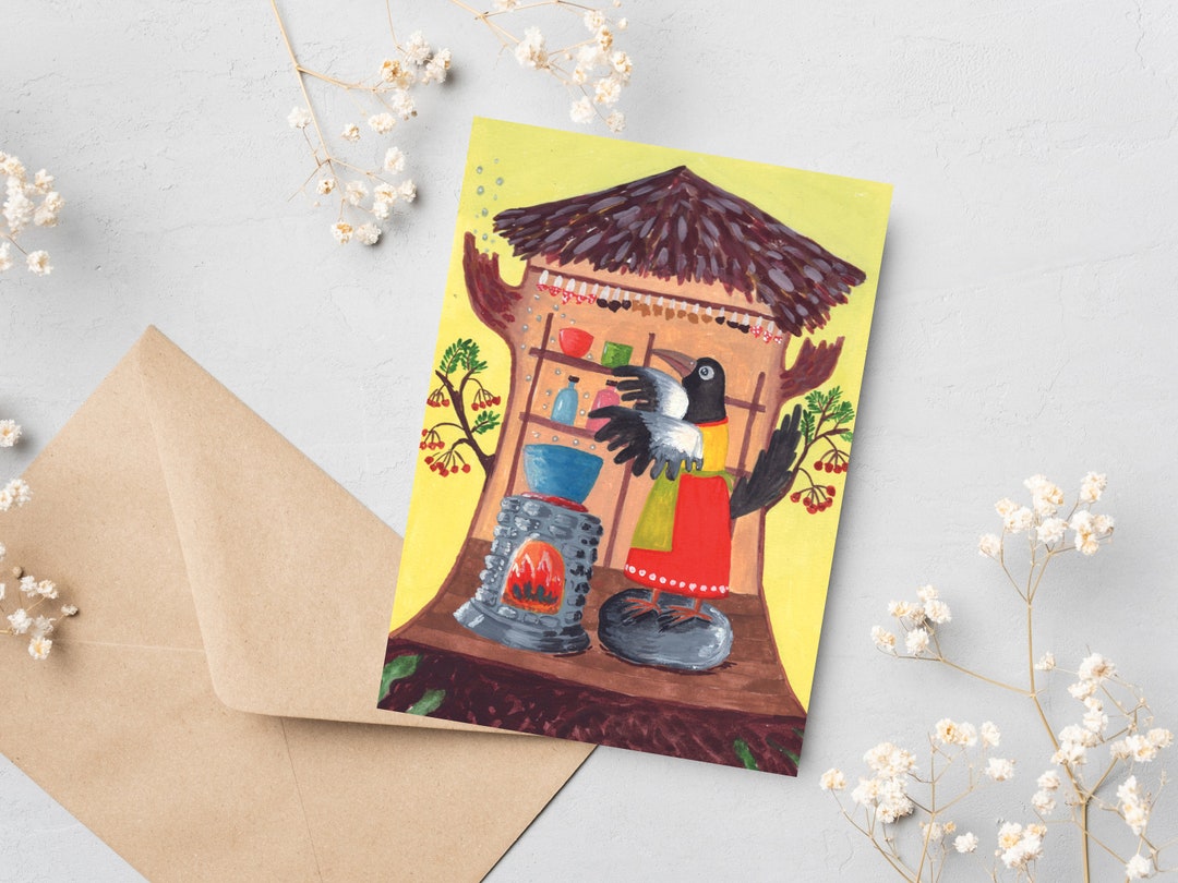 Magpie the Wizard Card, Birthday Bird Card, A6 Greeting Card, Bird ...