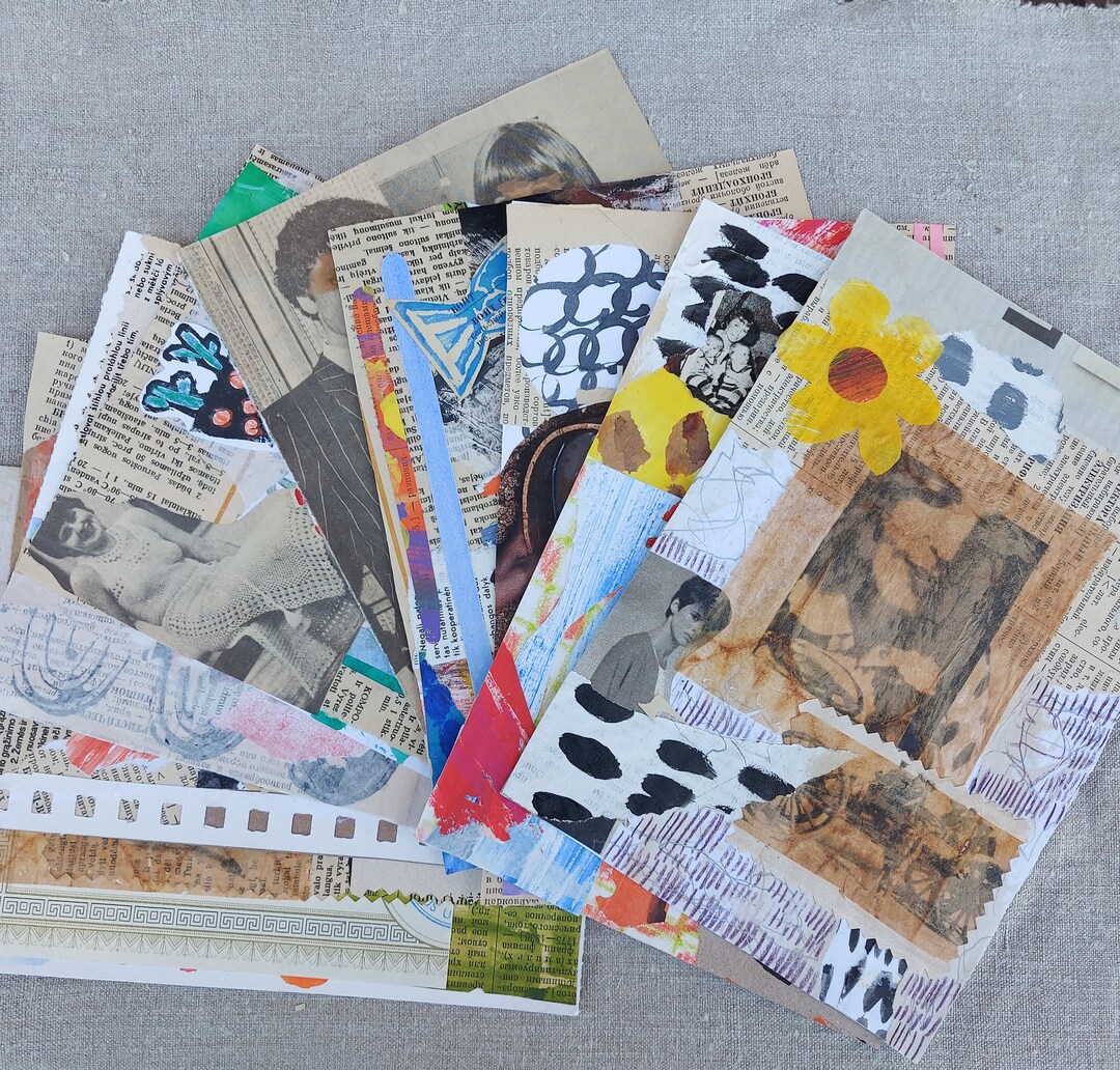 Collage Sheets, Collage Masterboards, Mix Media Paper Pack, Ephemera ...