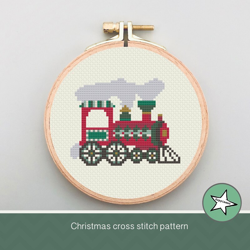 Cross Stitch Train - Etsy