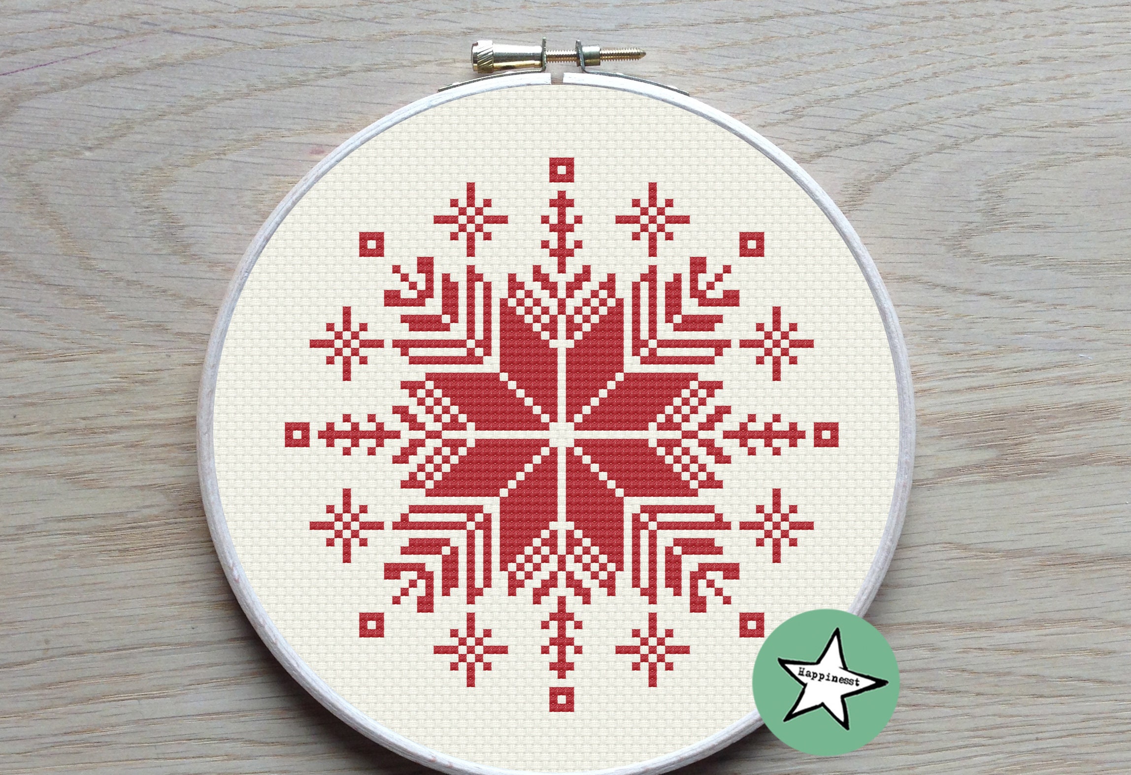 Christmas Cross Stitch Pattern, Snowflake, Christmas Decoration ...