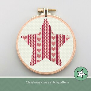 Christmas Cross Stitch Pattern, Star, Modern Christmas Ornament, PDF ...