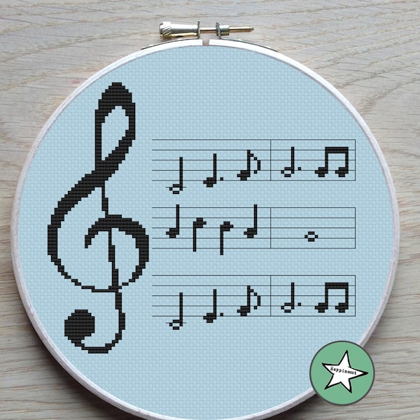 Music Note Cross - Etsy