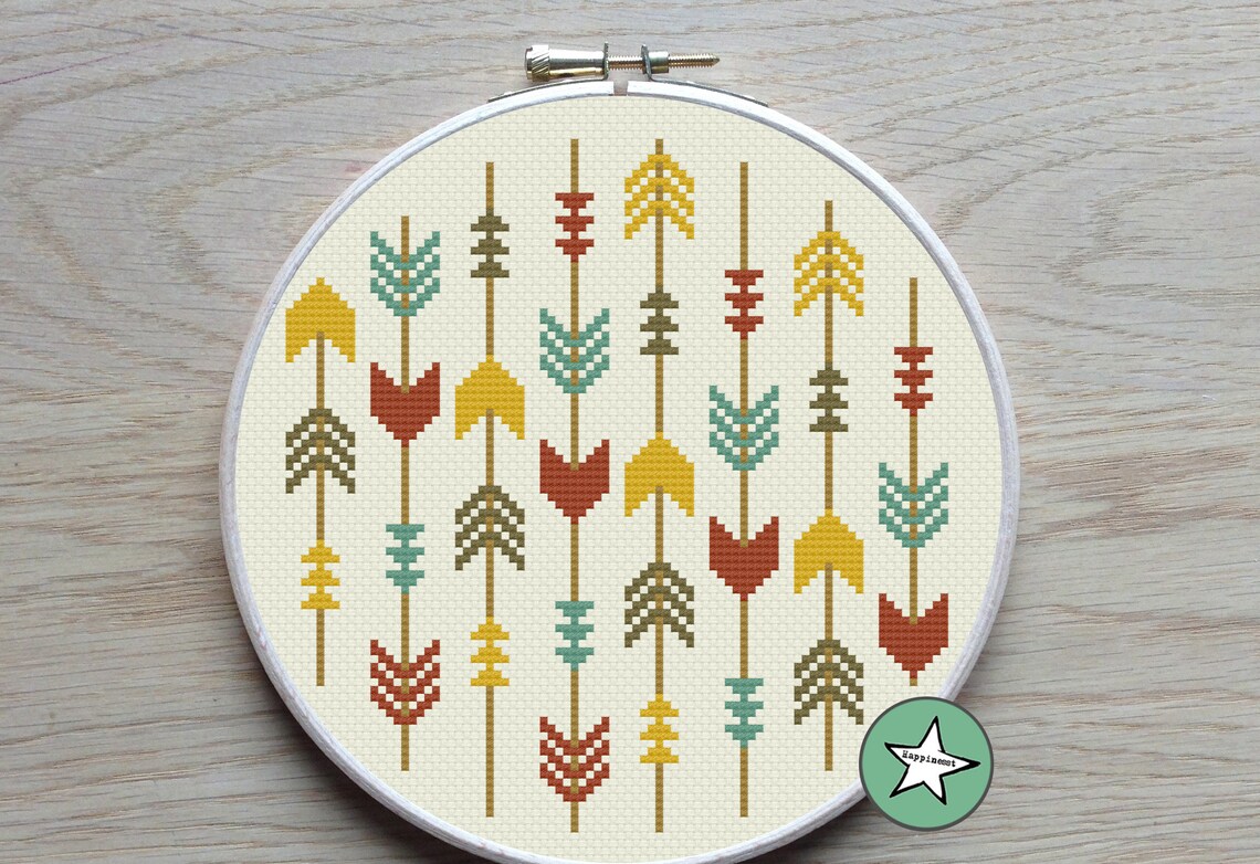 Cross Stitch Pattern Arrows Arrows Aztec PDF Pattern - Etsy