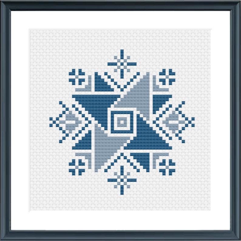 Christmas Cross Stitch Pattern Mini Snowflakes Set of 6 - Etsy