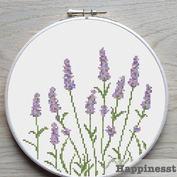 Cross Stitch Pattern Lavender - Etsy