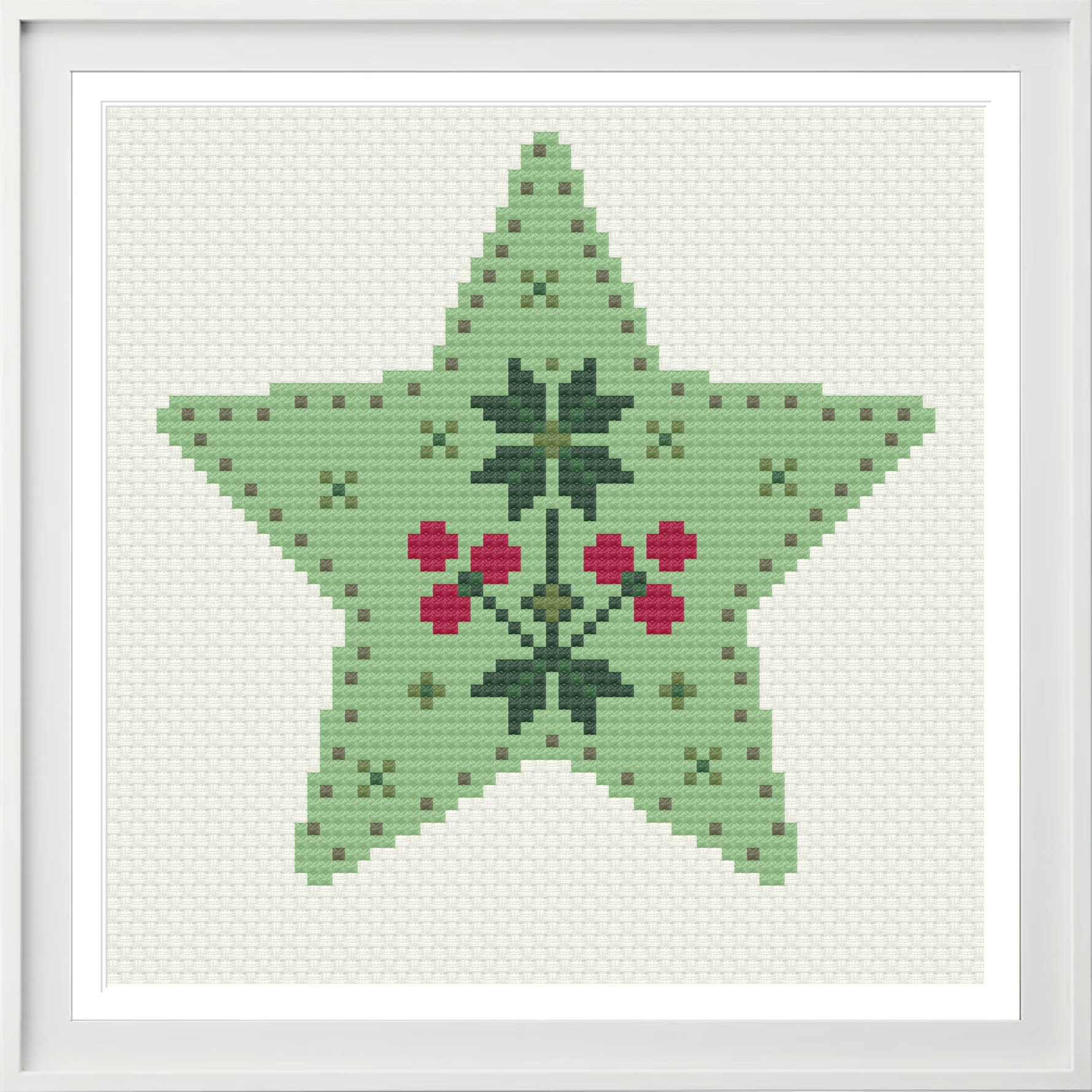 Christmas Cross Stitch Pattern Star Ornaments Set of 3 | Etsy