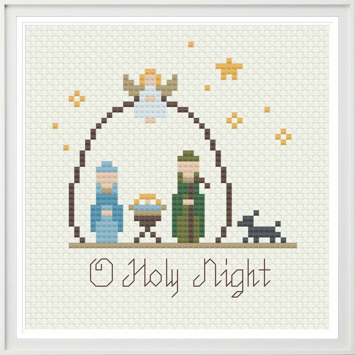 Christmas Cross Stitch Pattern Nativity Scene O Holy Night - Etsy