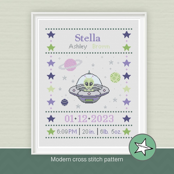 Alien Cross Stitch - Etsy