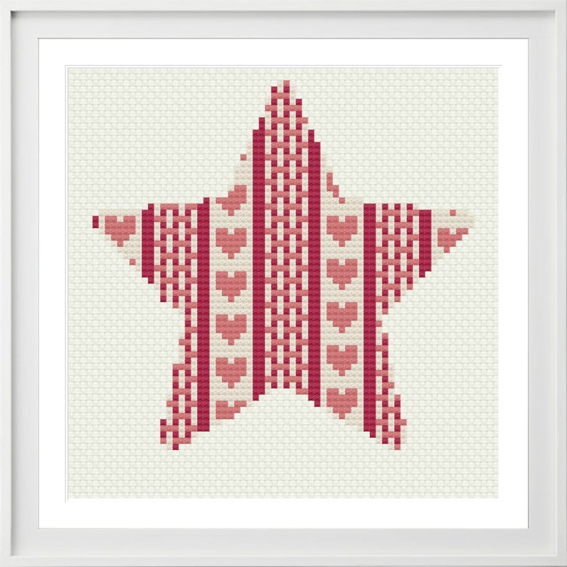 Christmas Cross Stitch Pattern Star Modern Christmas - Etsy