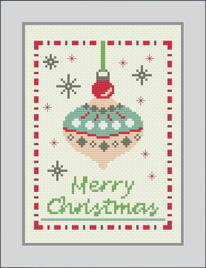 Cross Stitch Pattern for a Set of 3 Christmas Cards PDF - Etsy