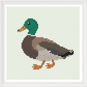 Cross Stitch Pattern Duck, Modern Cross Stitch, Nature, Farm, PDF ...