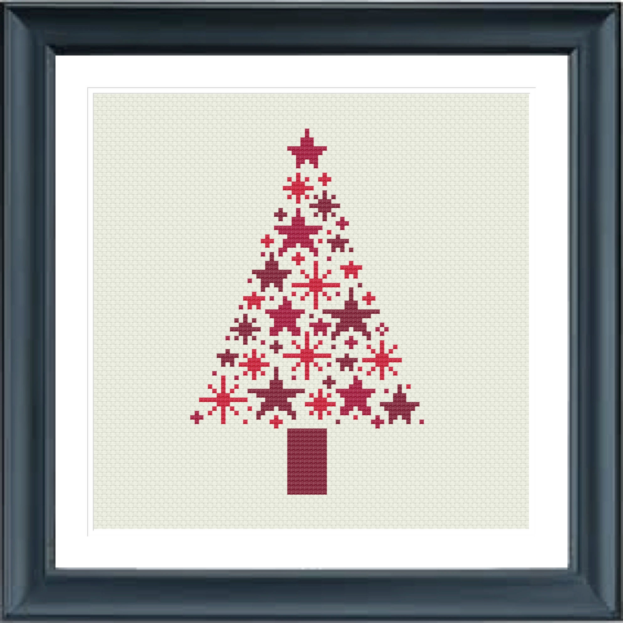 Christmas Cross Stitch Pattern Christmas Tree Stars - Etsy