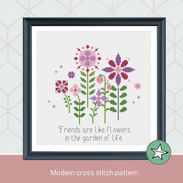 Best Friend Cross Stitch Pattern - Etsy