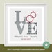 Wedding Cross Stitch Pattern, Love Sign, Grey Black Red, DIY ...