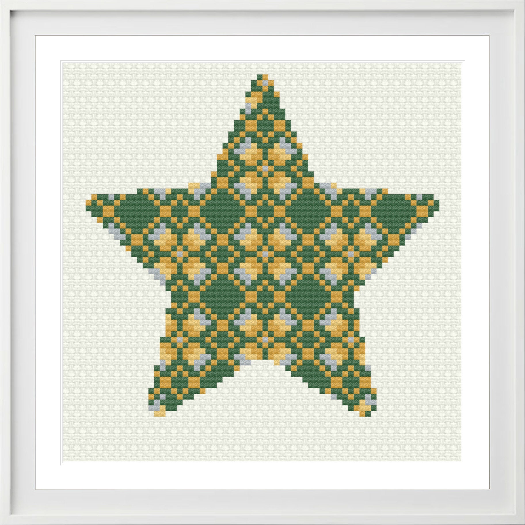 Christmas Cross Stitch Pattern Star Ornaments Set of 3 - Etsy UK