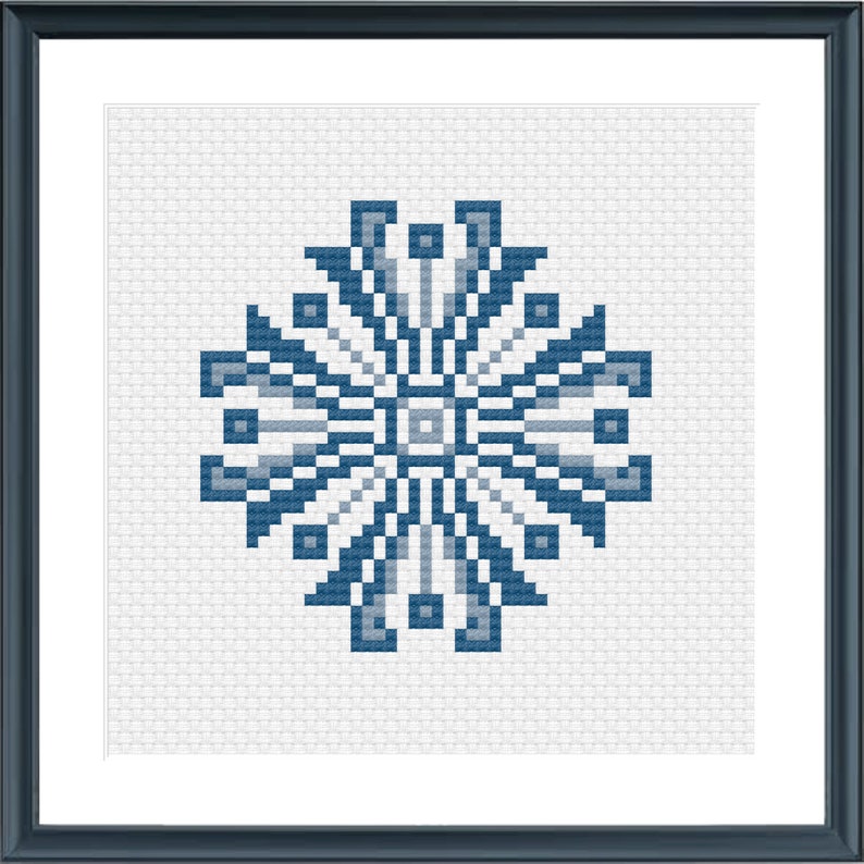 Christmas Cross Stitch Pattern Mini Snowflakes Set of 6 - Etsy