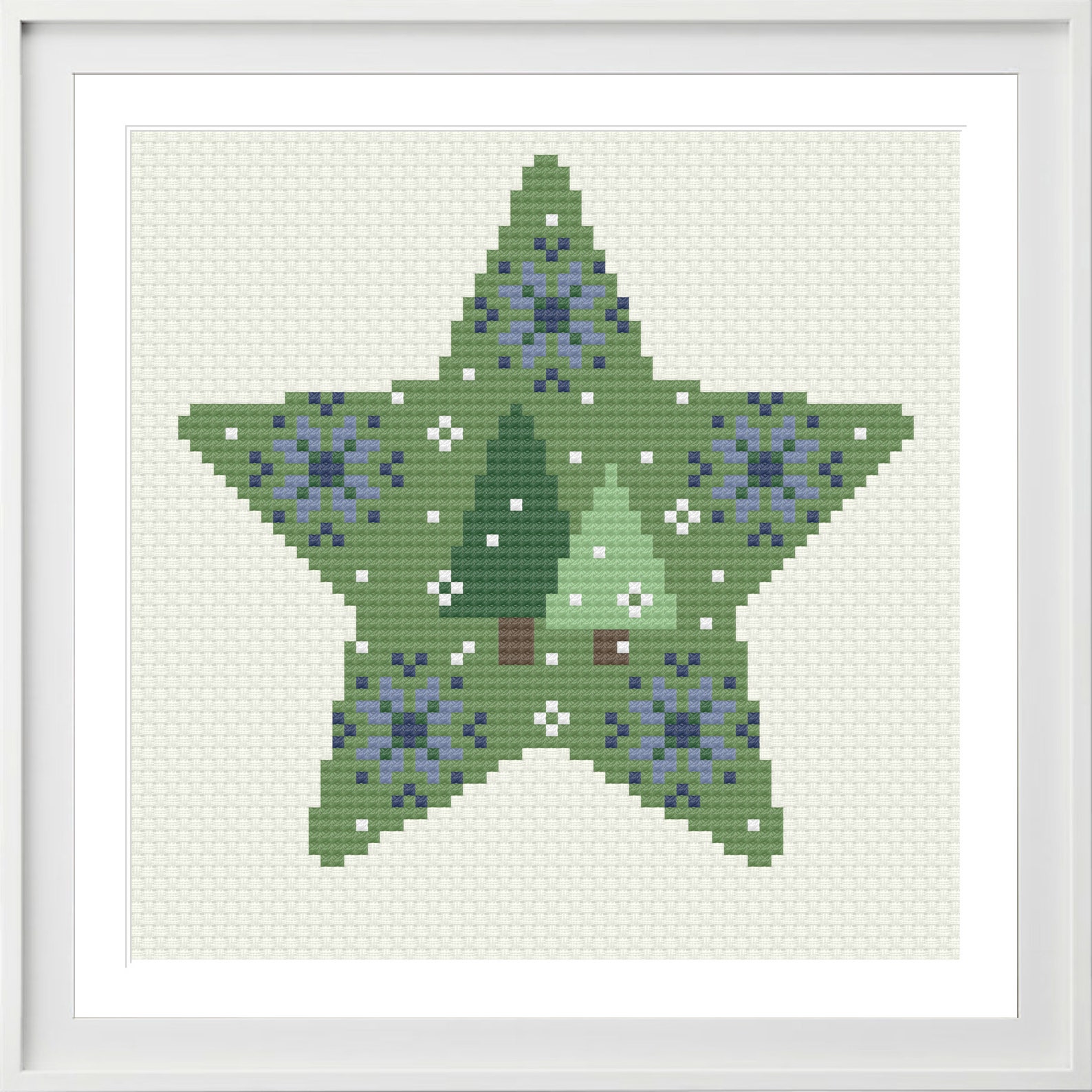 Christmas Cross Stitch Pattern Star Ornaments Set of 3 - Etsy