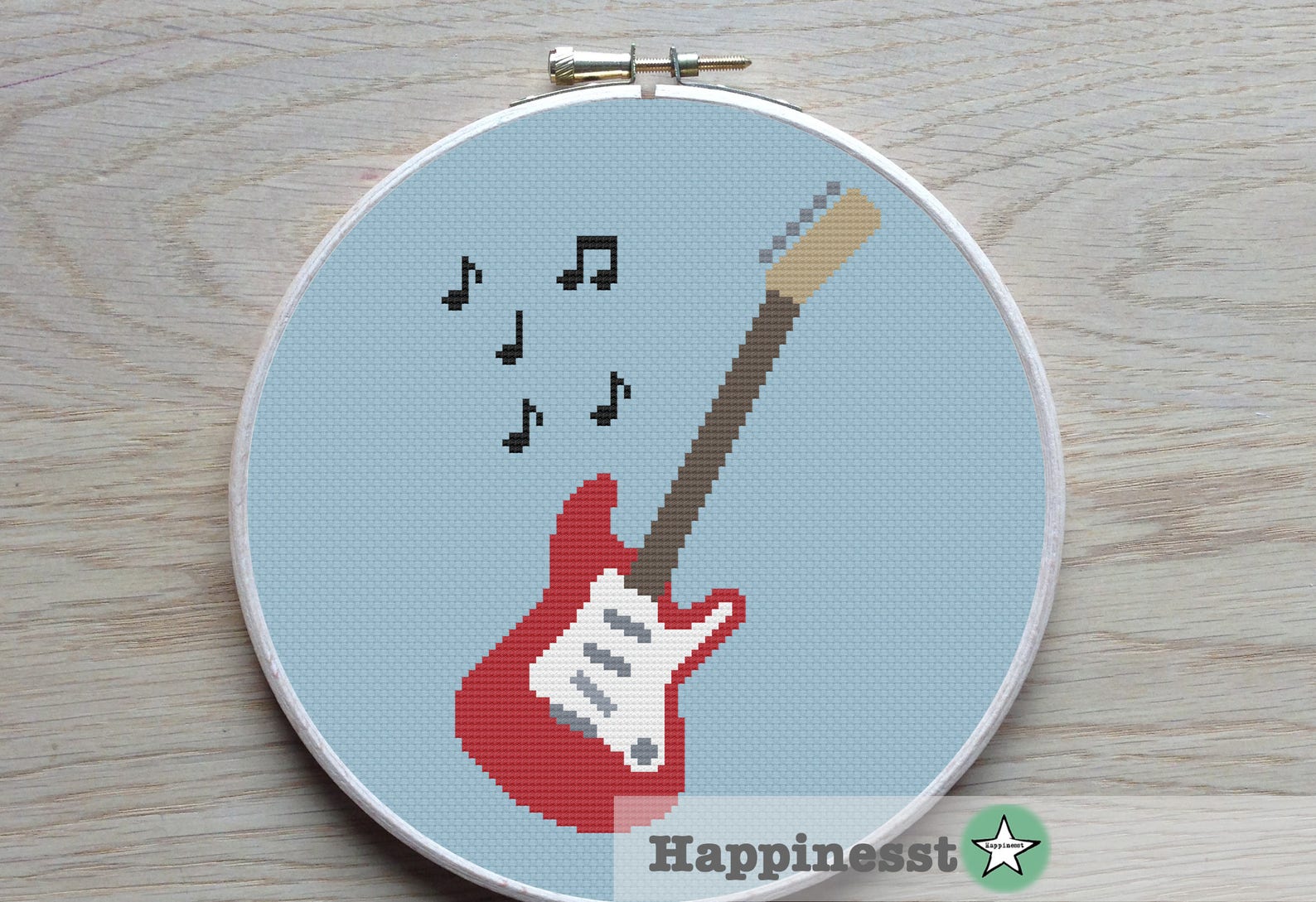 Cross Stitch Pattern Electric Guitar Modern Cross Stitch - Etsy