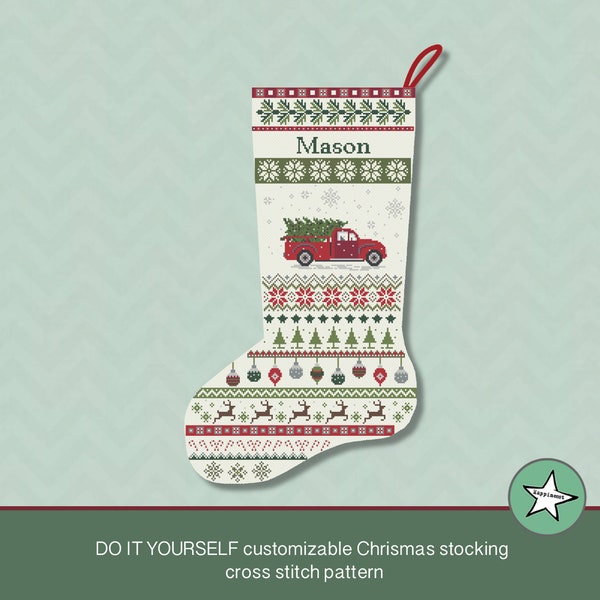 Cross Stitch Stocking Pattern - Etsy