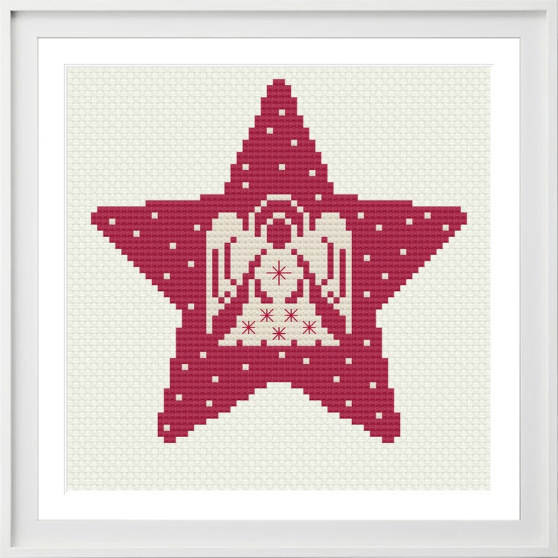 Christmas Cross Stitch Pattern Star Ornaments Set of 3 - Etsy