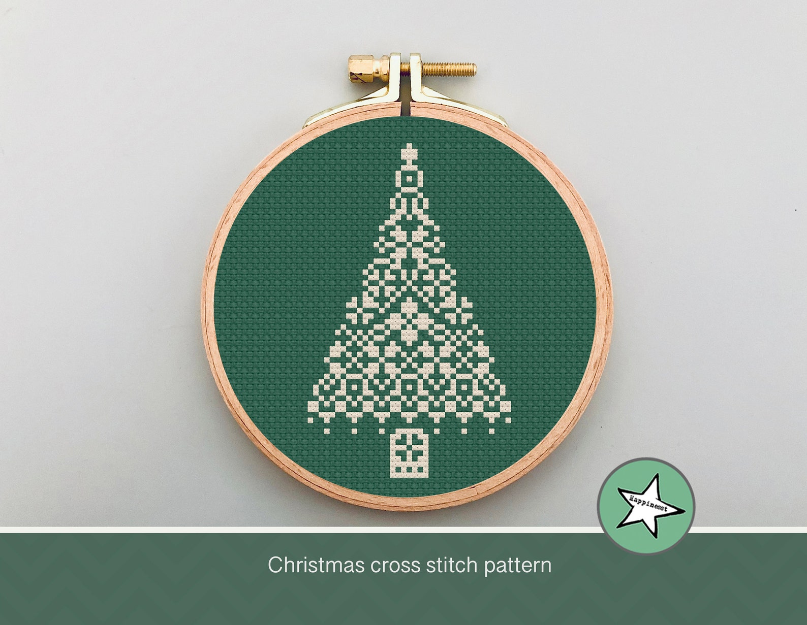 Christmas Cross Stitch Pattern, Christmas Tree Lace Look Small Size ...