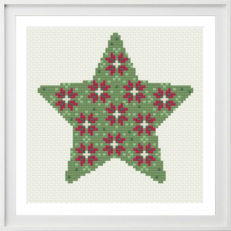 Christmas Cross Stitch Pattern Star Ornaments Set of 3 - Etsy