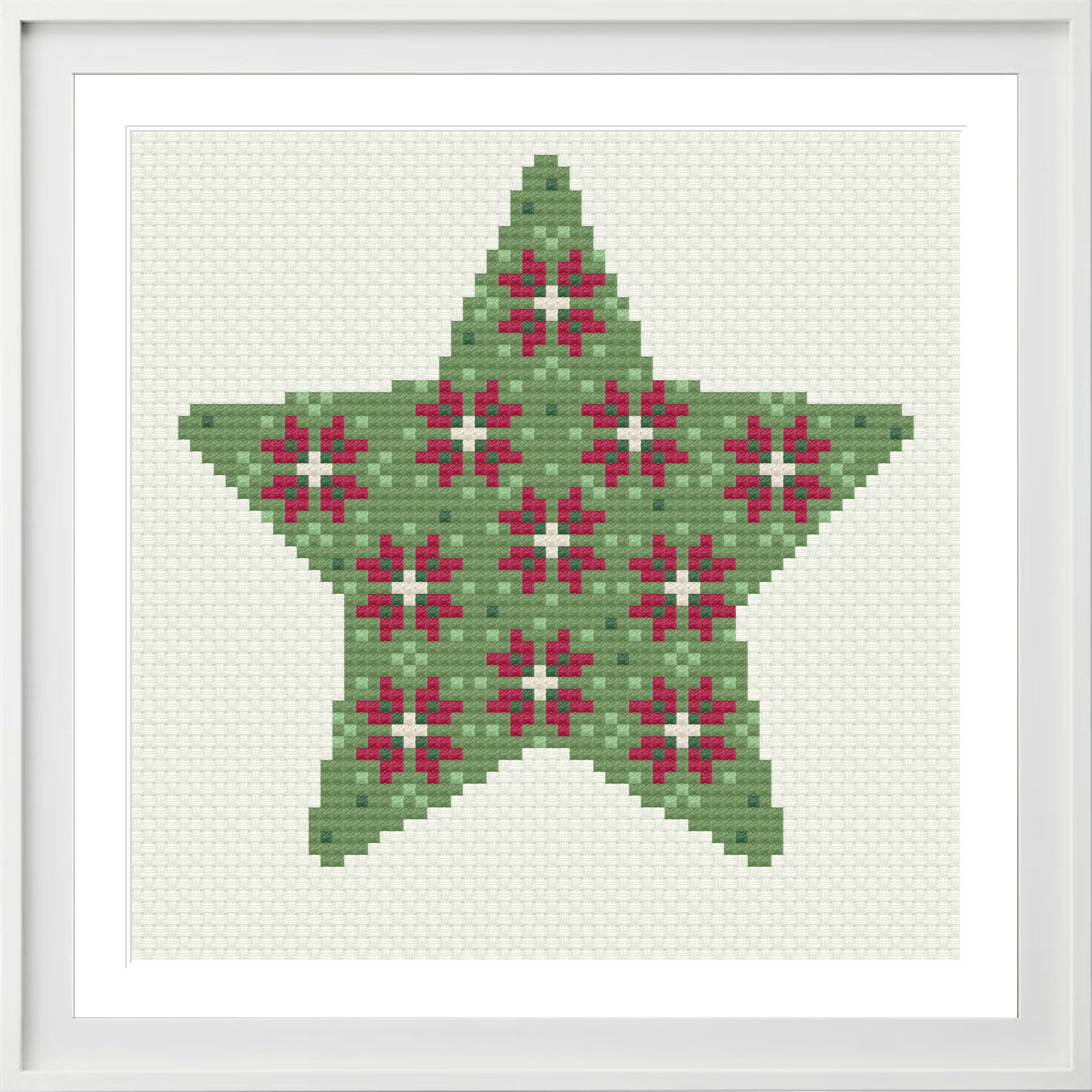 Christmas Cross Stitch Pattern Star Ornaments Set of 3 | Etsy
