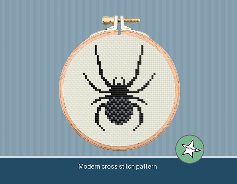 Cross Stitch Pattern Spider Chevron Spider Modern Cross | Etsy