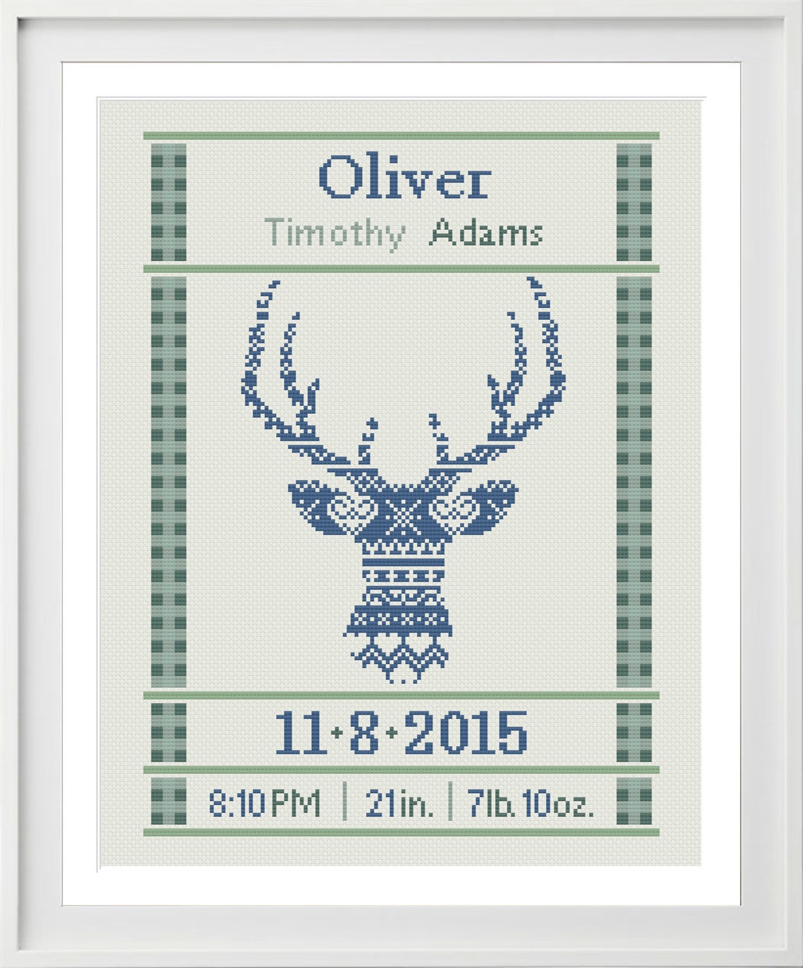 Cross Stitch Baby Birth Sampler Birth Announcement Nordic - Etsy