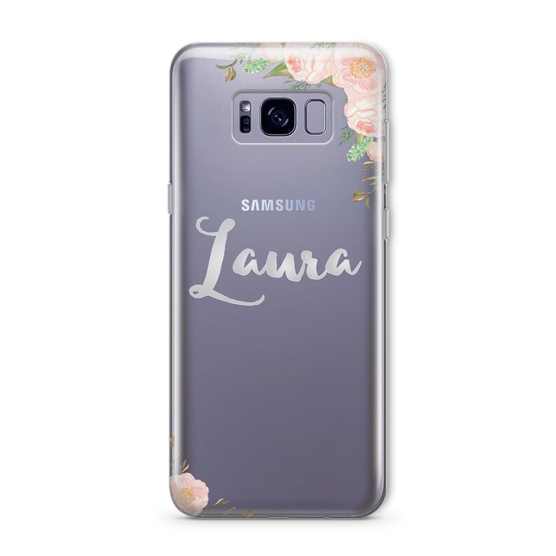 Personalised CLEAR OPAQUE FLORAL Font Phone Case Cover for iPhone 14 13 ...