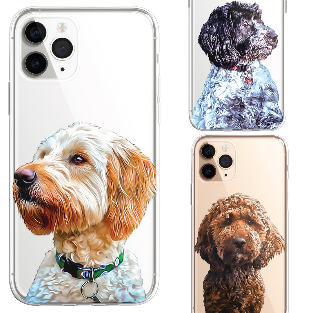 Doodle Cockapoo Cavapoo Dog Pet Animal Phone Case Brush Art CLEAR Phone ...
