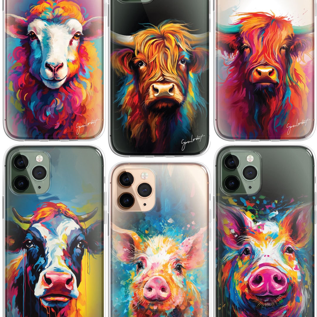 Wildlife Farm Animals iPhone Case Pallette Knife Art CLEAR Phone Cover ...