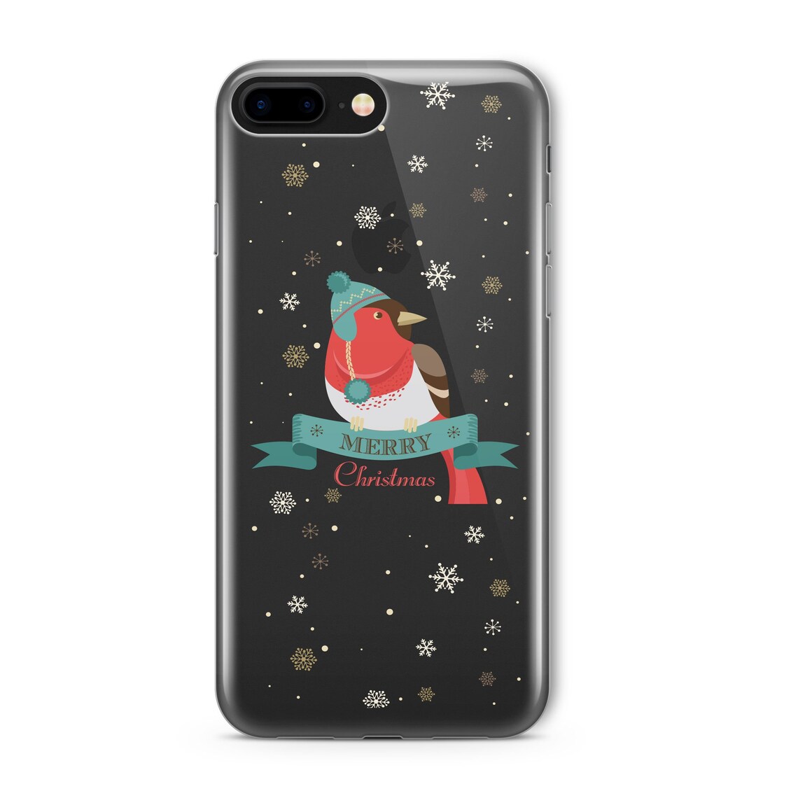 Christmas Festive Santa Reindeer CLEAR TPU Phone Cover Case | Etsy