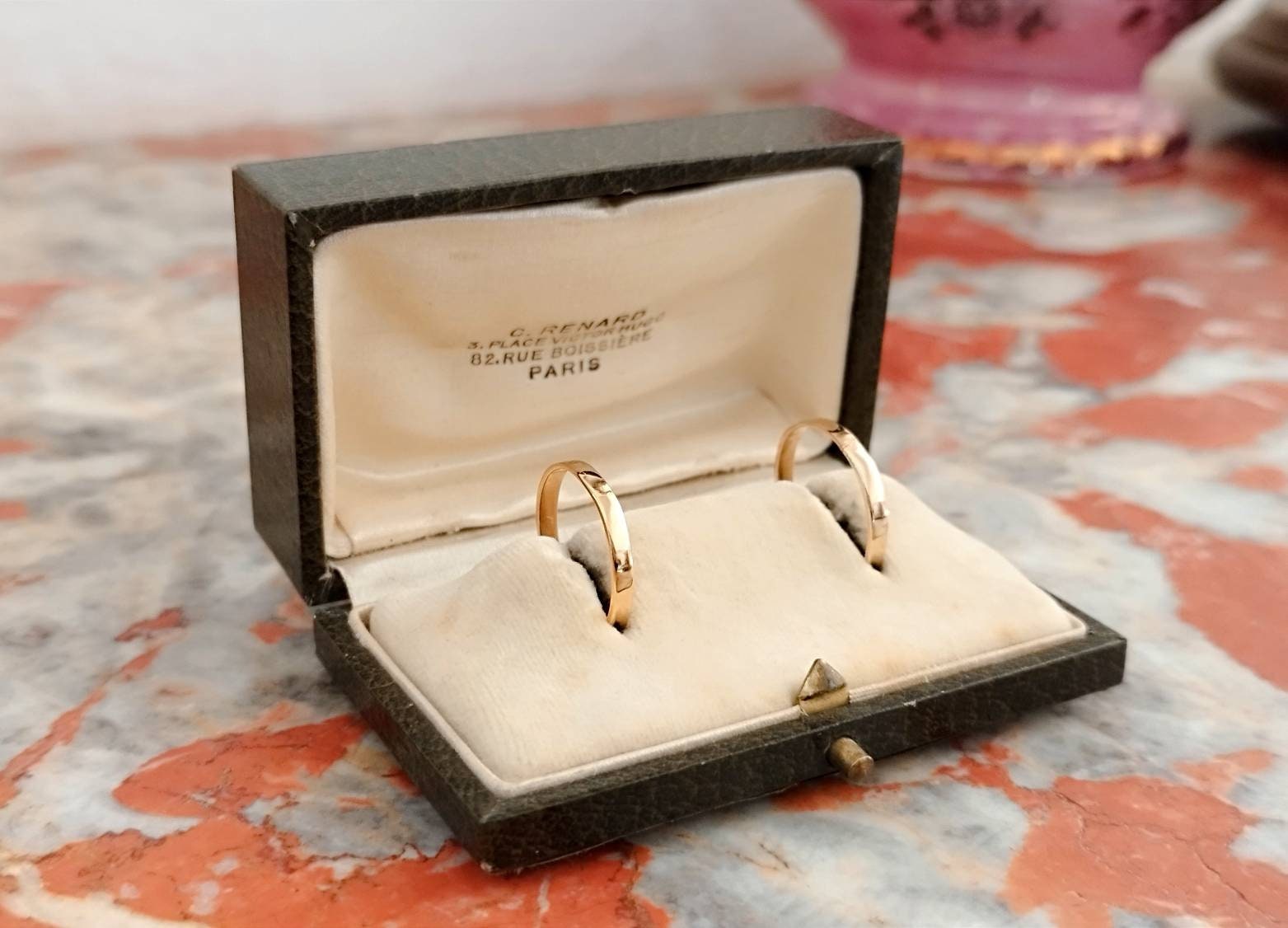 Rare Vintage French Wedding Band Box, Antique Ring Box, Luxury ...