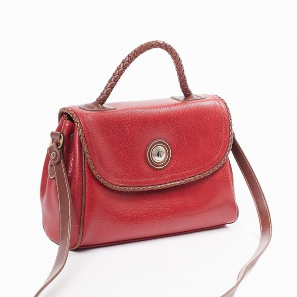 Red Leather Purse - Etsy