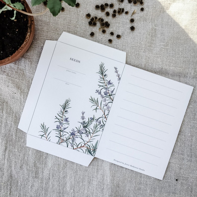 Printable Seed Packet, Instant Download, Rosemary Design - Etsy