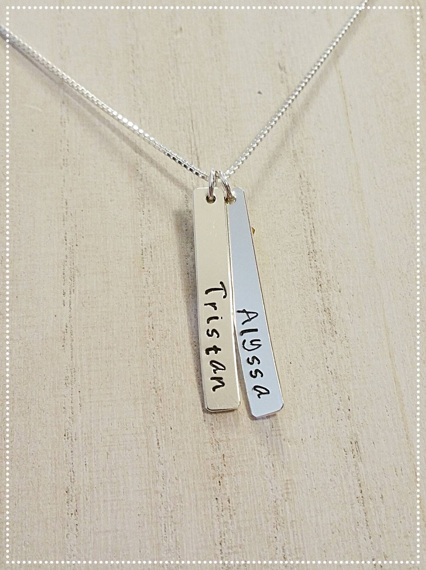 Sterling Silver Name Plate 1.25 Inch Name Bar | Etsy