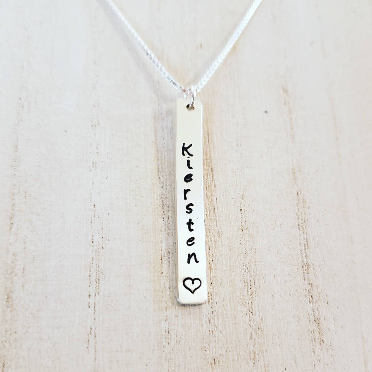 Sterling Silver Name Plate 1.25 Inch Name Bar | Etsy