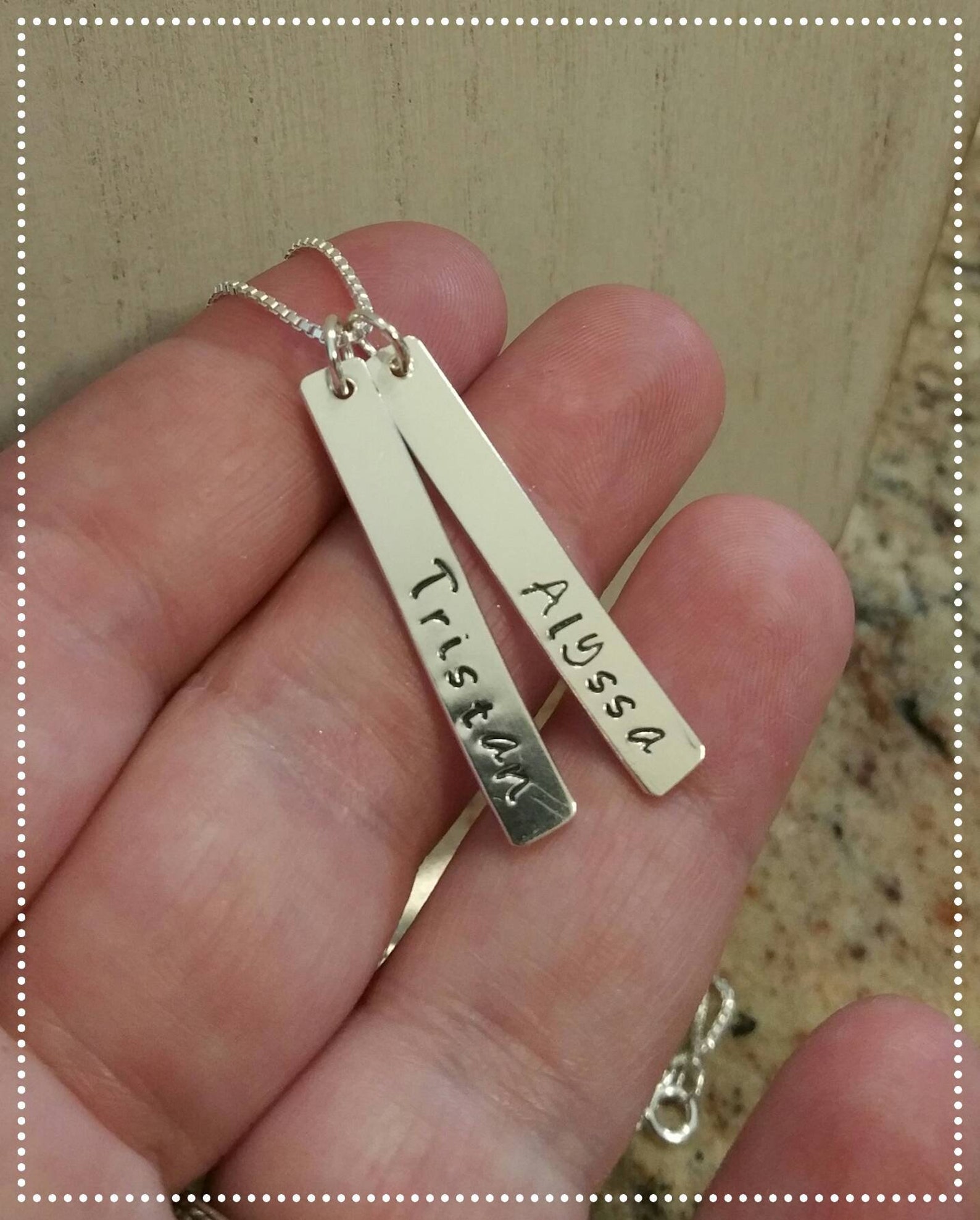 Sterling Silver Name Plate, 1.25" Inch, Name Bar, Monogram, Hand ...