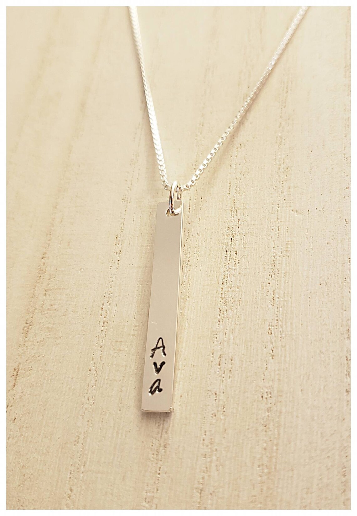 Sterling Silver Name Plate 1.25 Inch Name Bar - Etsy