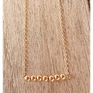 14k Gold Filled or Sterling Bead Necklace Layered Necklace - Etsy