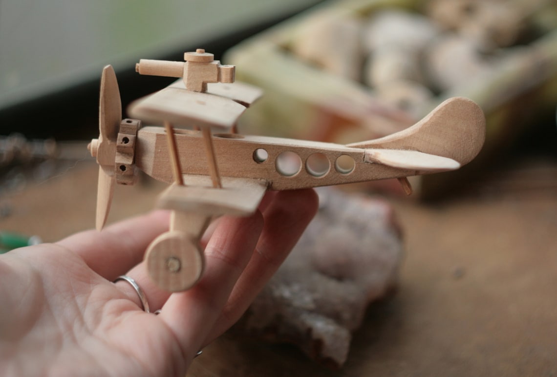 Large Airplane Wooden Model Monoplane Biplane Collectible - Etsy