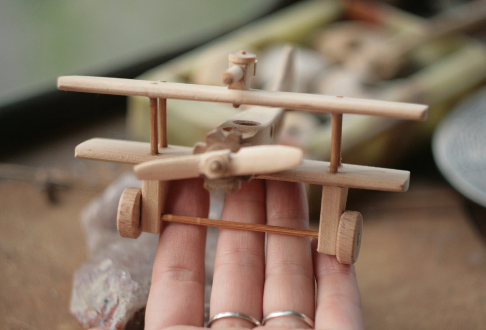 Large Airplane Wooden Model Monoplane Biplane Collectible - Etsy